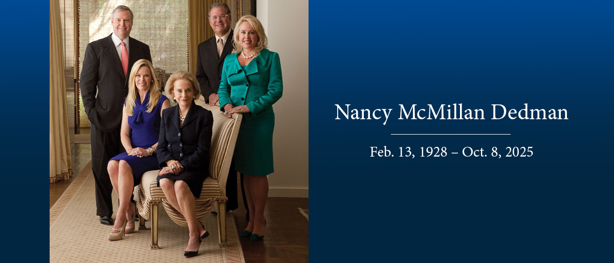 In Memoriam: Honoring the Life of Nancy McMillan Dedman